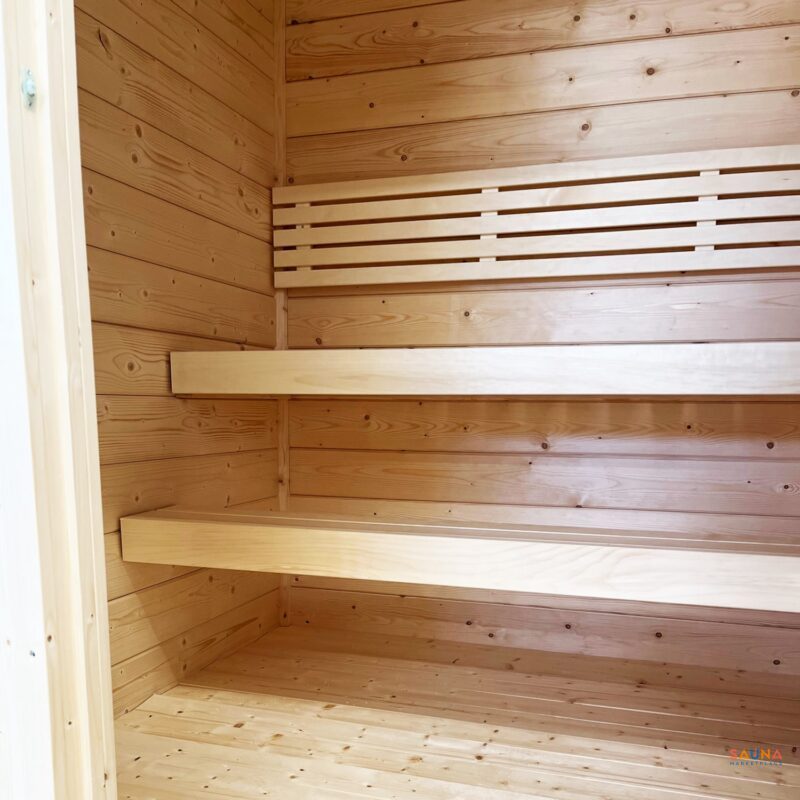 SaunaLife G2 Small Outdoor Sauna Kit With 2 Bench Levels ...